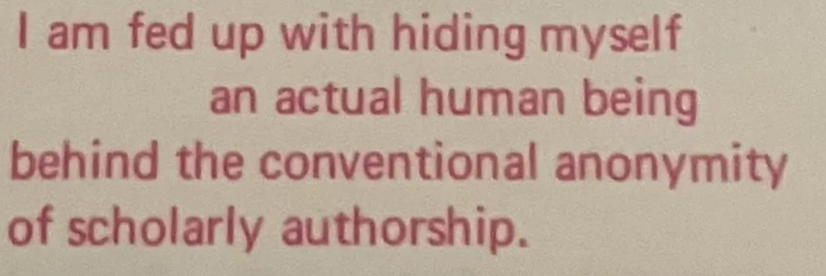I am fed up with hiding myself — an actual human being — behind the ...